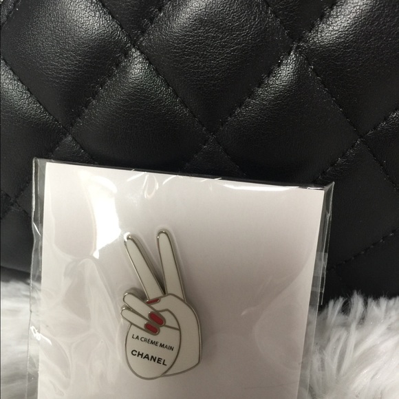 CHANEL | Jewelry | Chanel Skincare Peace Logo Lapel Pin | Poshmark